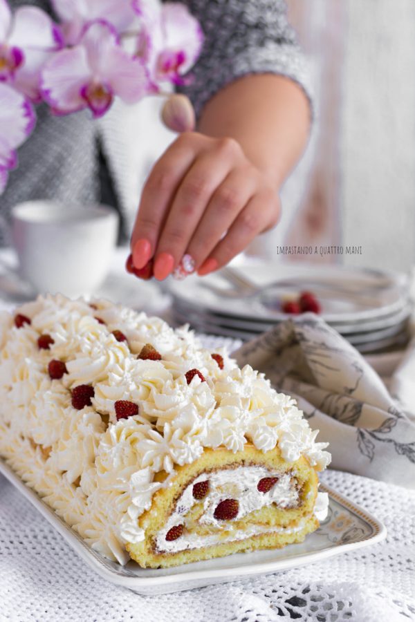 Rotolo con cheese cream | Impastando a quattro mani