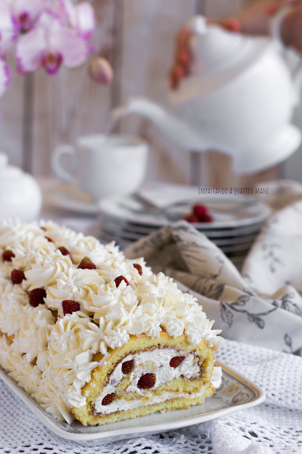 Rotolo con cheese cream | Impastando a quattro mani