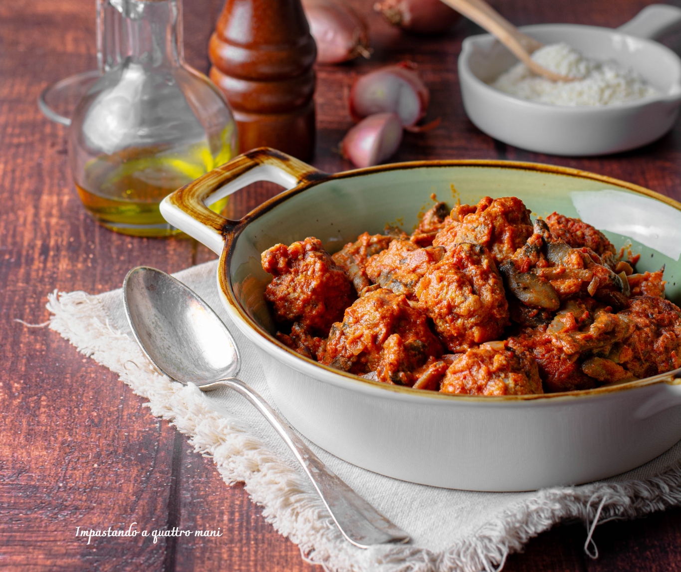 Polpette alla boscaiola | Impastando a quattro mani
